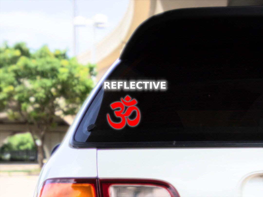 REFLECTIVE Om Decal Sticker for Car, Rear View Window Aum Decal Sticker ...