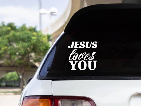 Jesus Loves You Christian Decal Decal for Car Tumbler - Etsy