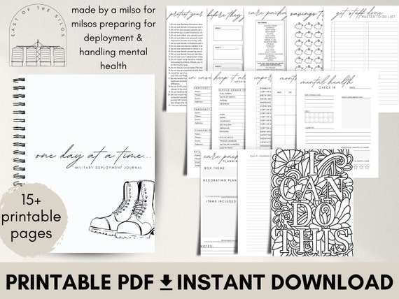INSTANT DIGITAL DOWNLOAD Army Military Deployment Journal - Etsy
