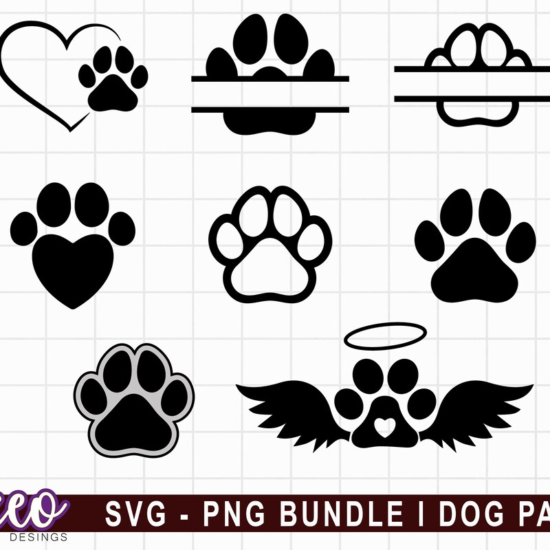 Dog Paw Svg - Etsy