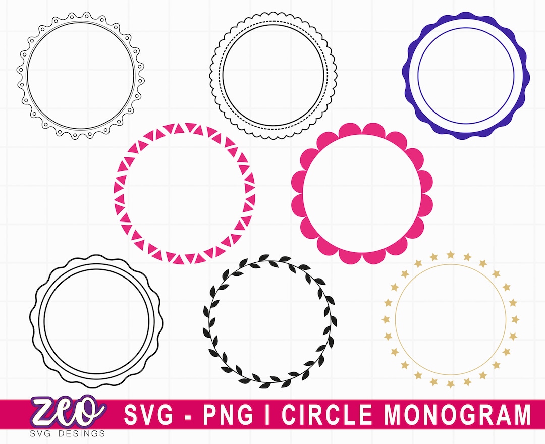Monogram Bundle SVG Files, Sublimation, Monogram Frames, School SVG ...
