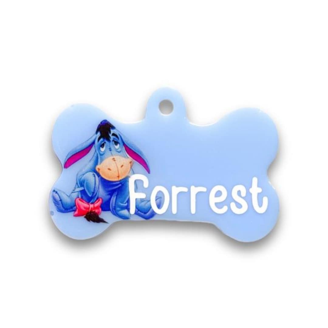 Custom Eeyore Resin Dog Tag, Design Your Own Dog Tag, Custom Pet ID Tag ...
