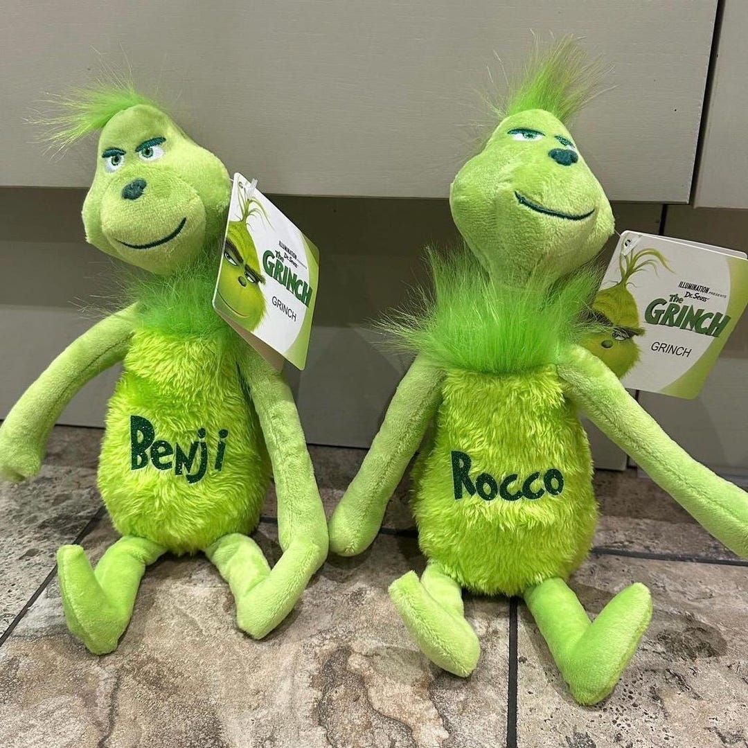 Customisable Grinch Teddy Grinch Teddy Customisable Dog Toy Christmas ...