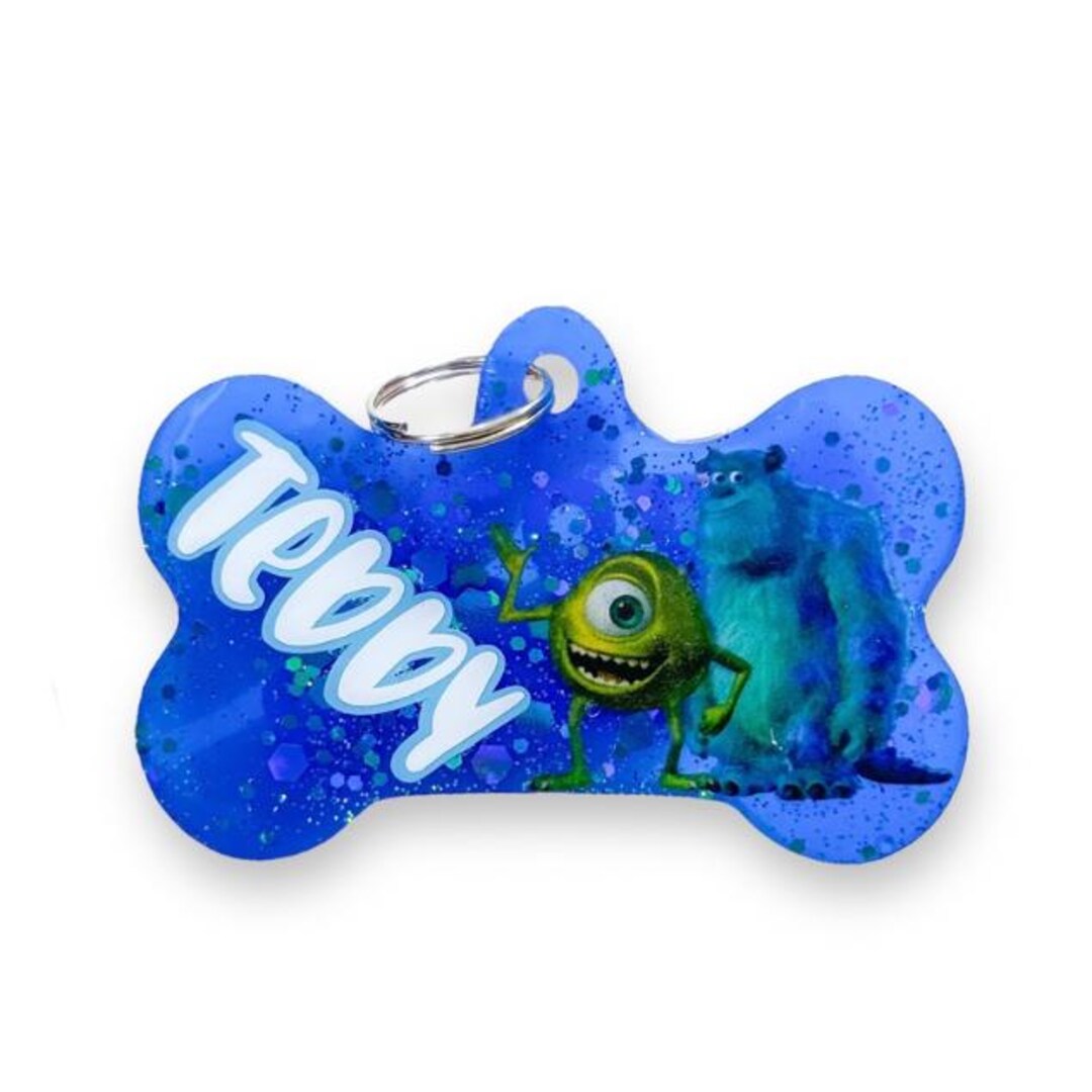Monsters Inc Custom Dog Tag, Resin Dog Tag, Custom Pet ID Tag, Puppy ...