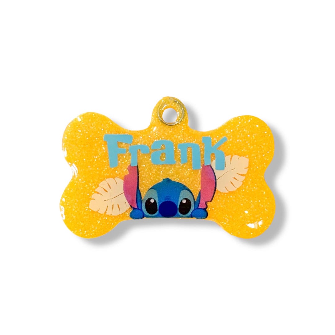 Stitch Resin Dog Tag, Design Your Own Dog Tag, Custom Pet ID Tag, Puppy ...