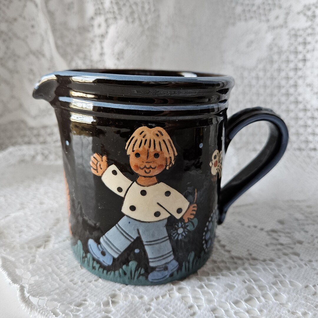 Swiss Folk Studio Art Pottery Signed by Stahi Steffisburg Vintage Clay ...