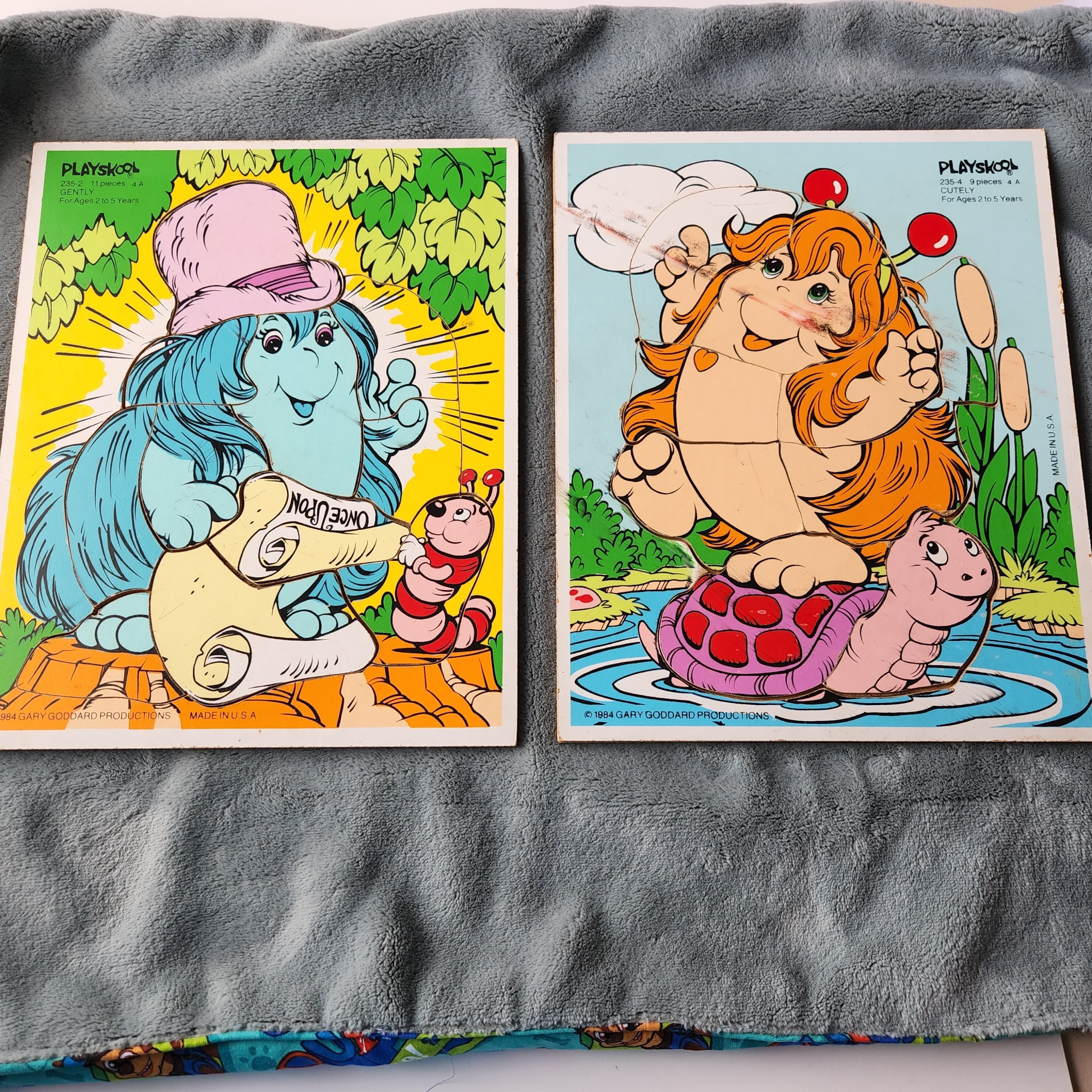 Vtg Wooden Tray Children’s Puzzle 70’s Judy Instructo Pets 5 Pcs ...