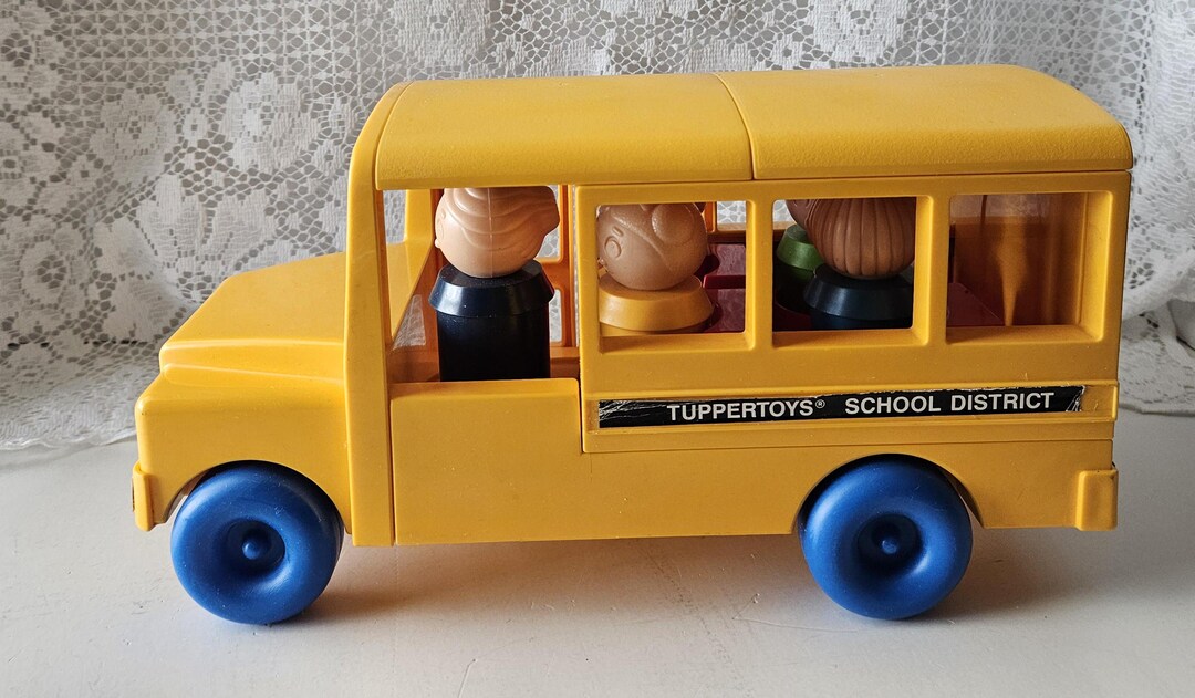 Vintage Tuppertoys School Bus Changes to a Class Room. Collectible ...