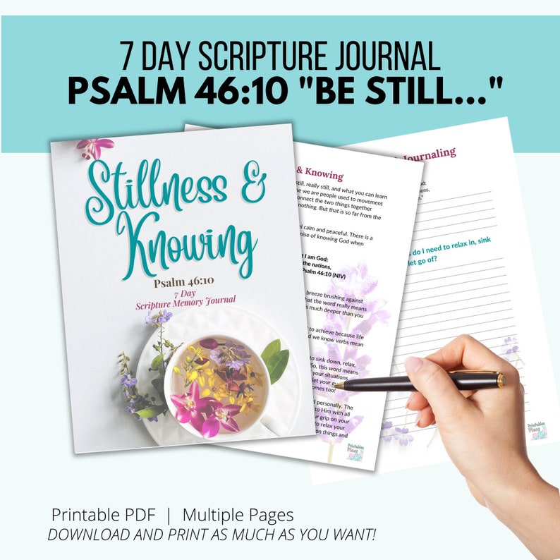 Be Still and Know Psalm 46:10 7 Day Printable Scripture Journal - Etsy