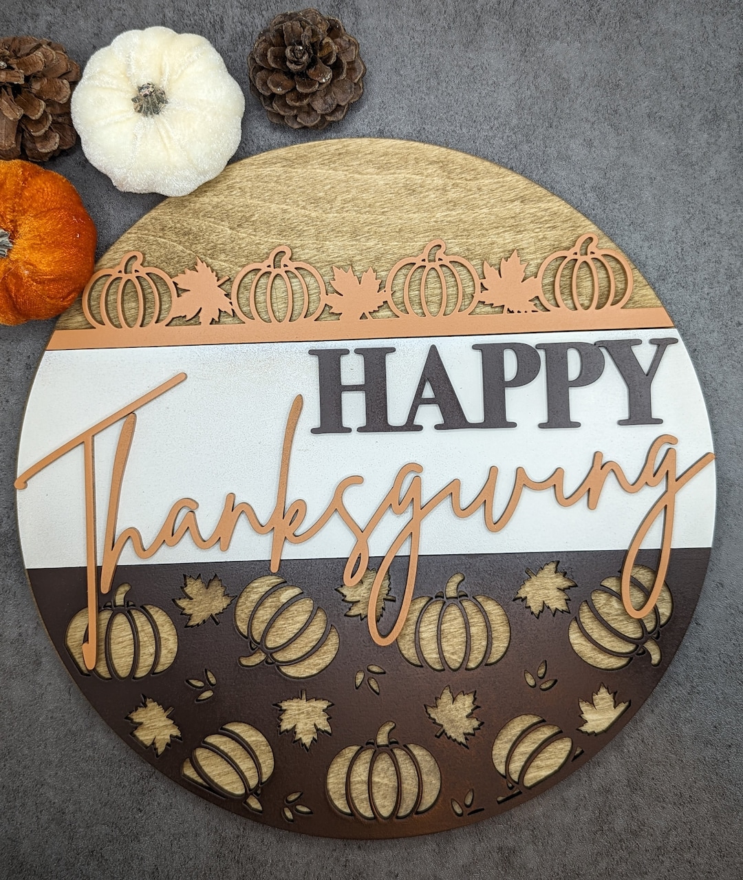 Festive Fall Welcome Sign, Happy Thanksgiving Welcome Sign ...