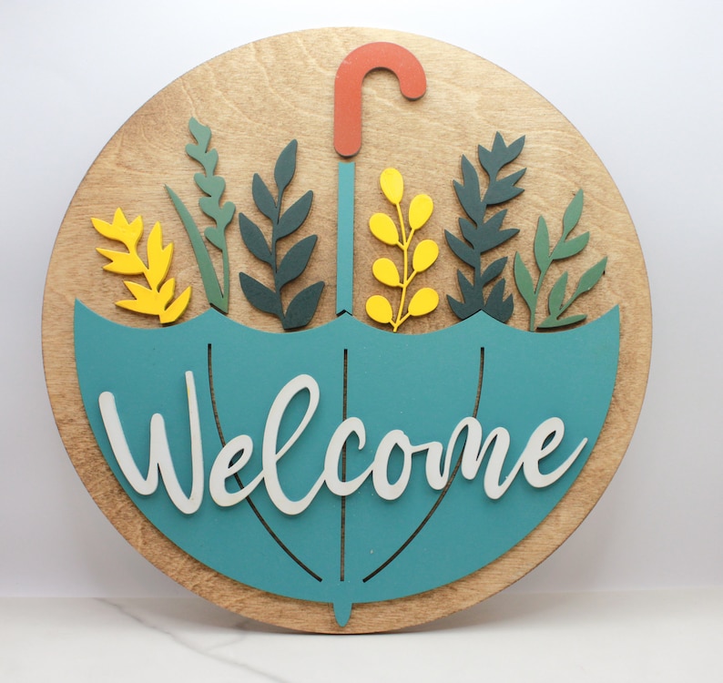 Spring Welcome Sign, Spring Décor, Welcome Flowers, Handmade Décor ...