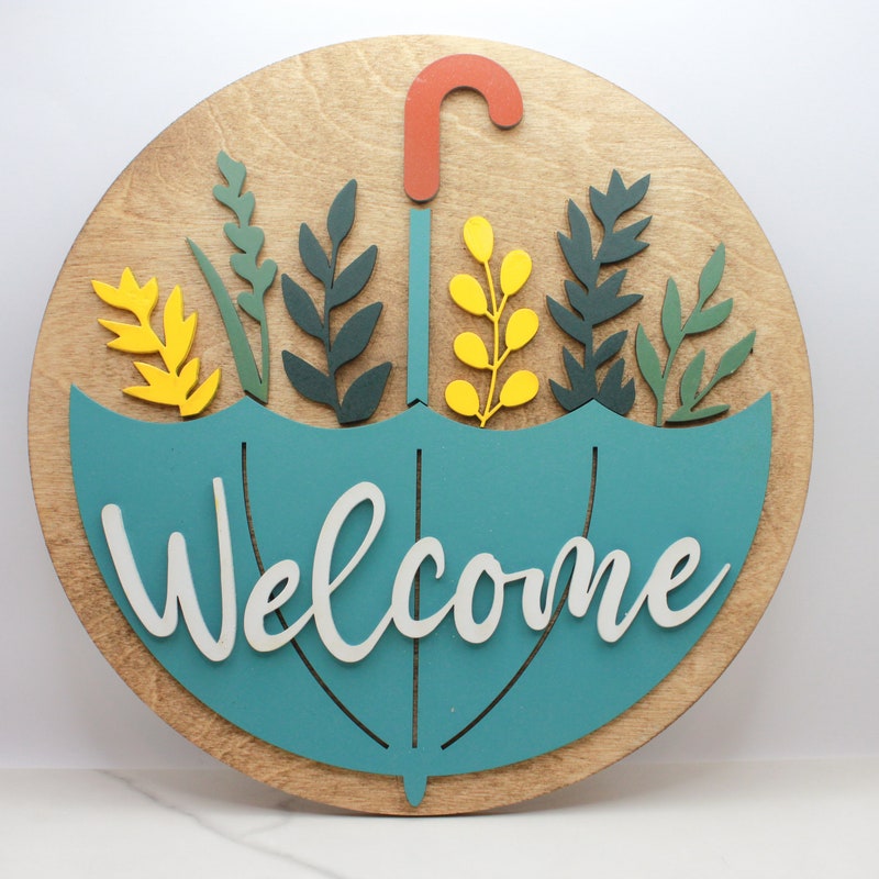 Umbrella Wreath Signs - Etsy