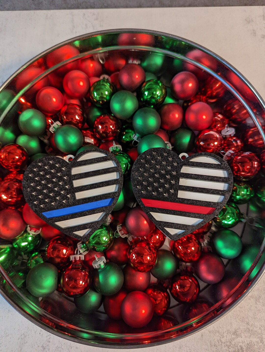 First Responder Christmas Ornament, First Responder Ornament, Thin Red ...