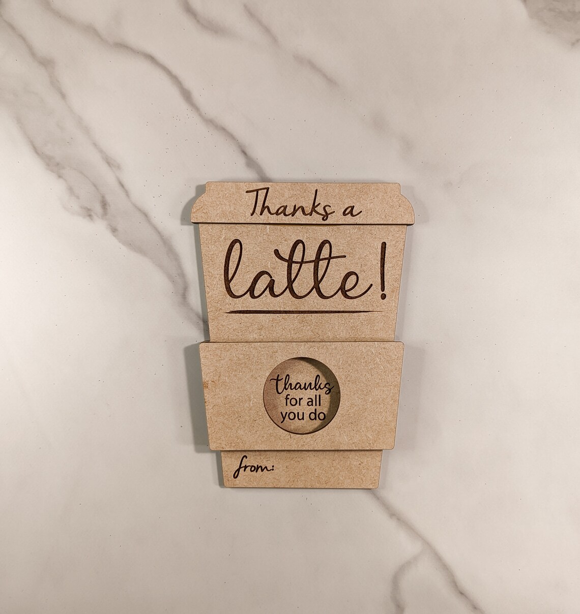 Thanks a Latte Gift Card Holder, Gift Card Holder, Thanks a Latte ...