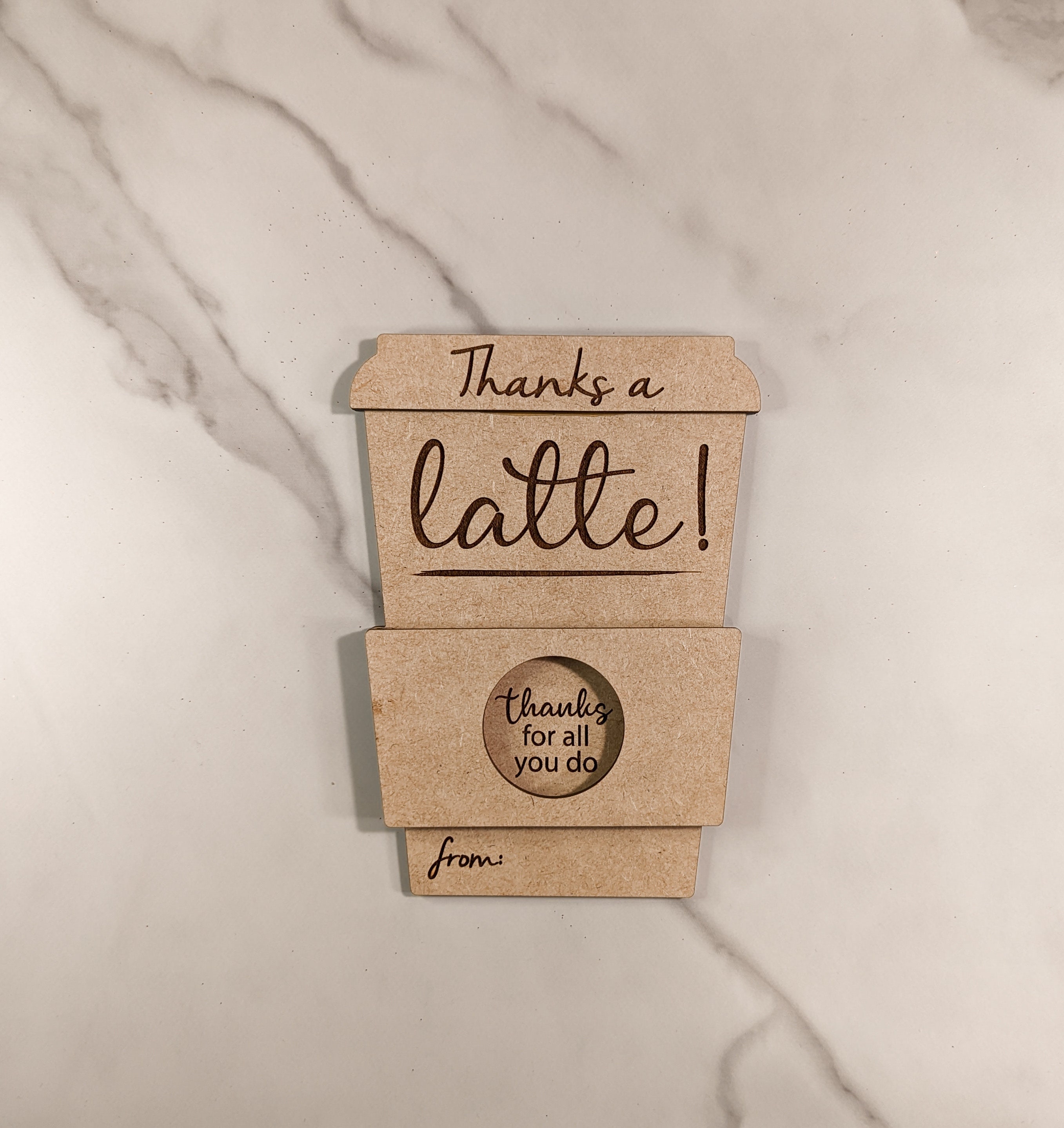 Thanks a Latte Gift Card Holder, Gift Card Holder, Thanks a Latte ...