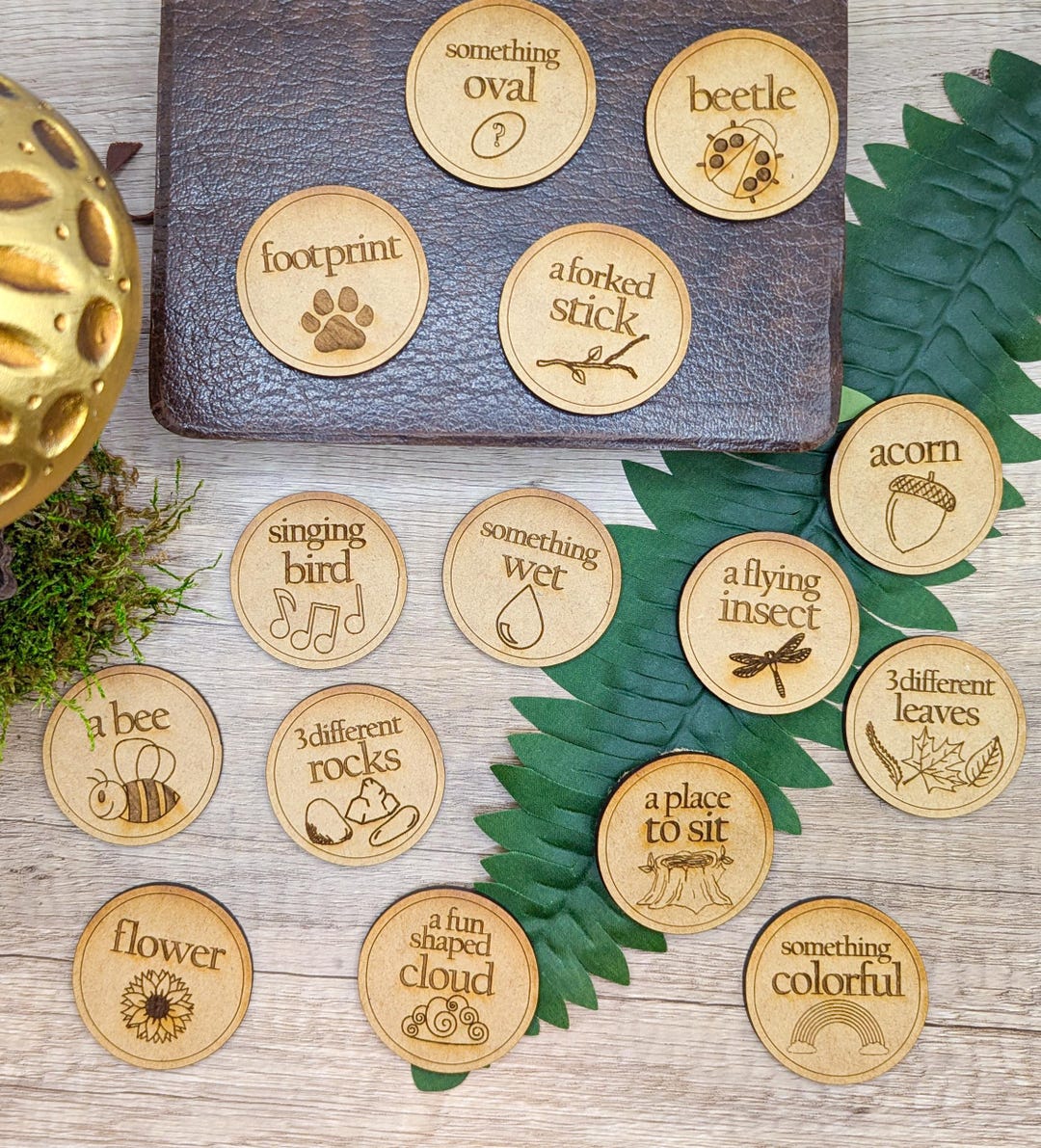 Nature Scavenger Hunt Tokens: Kids Outdoor Adventure Game - Etsy