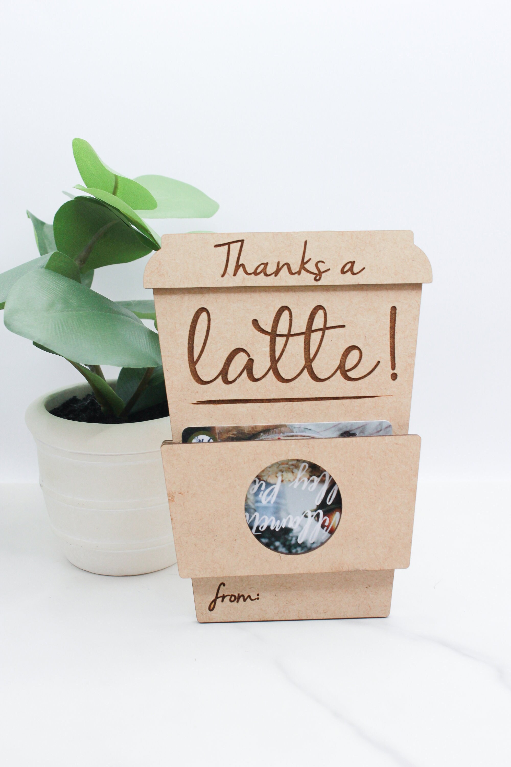 Thanks a Latte Gift Card Holder, Gift Card Holder, Thanks a Latte ...