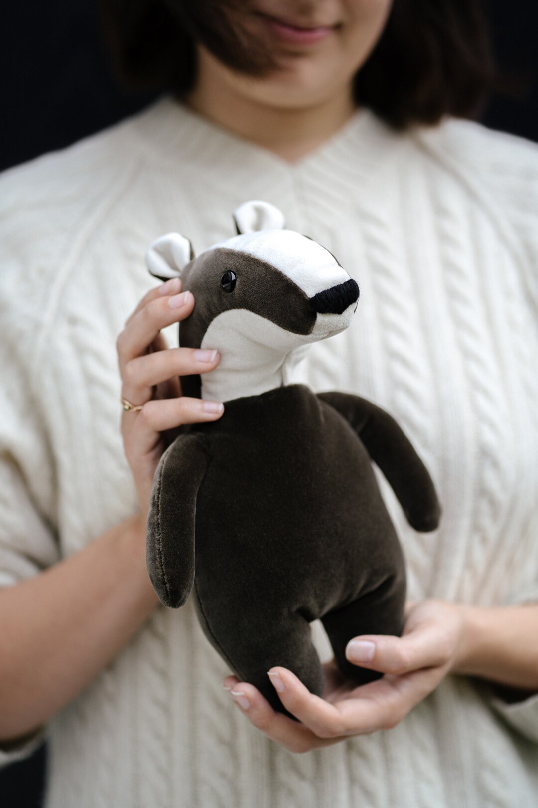 Rowan the Badger Soft Toy PDF Sewing Pattern & Tutorial With Pictures ...
