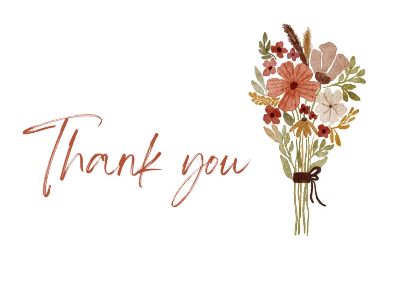 Thank You Card / Download / Printable / Stationary - Etsy