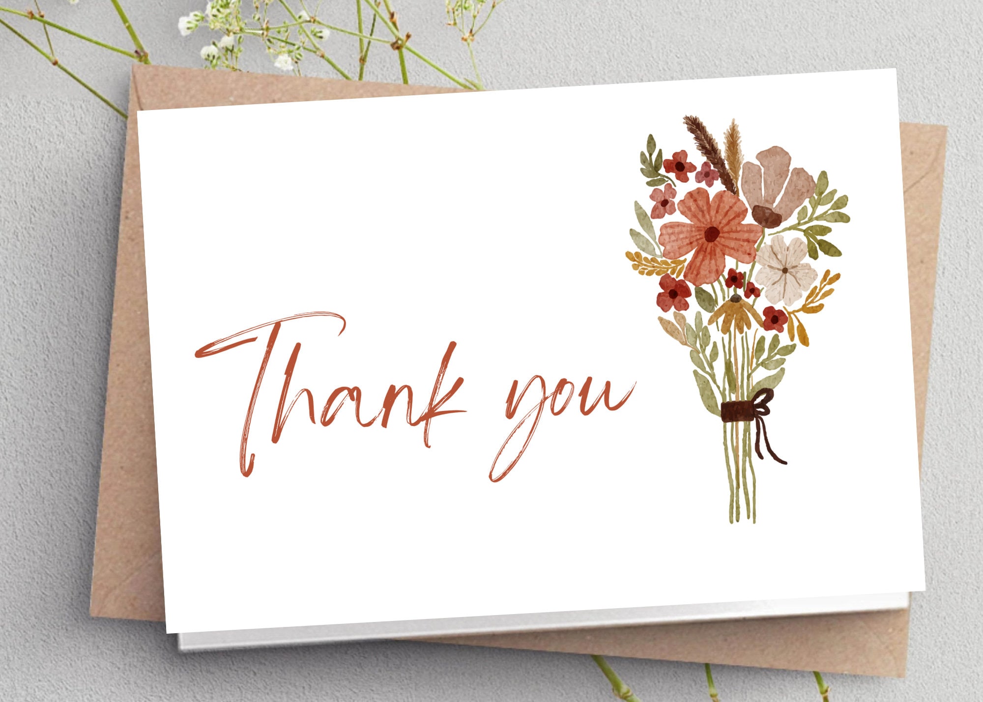 Thank You Card / Download / Printable / Stationary - Etsy