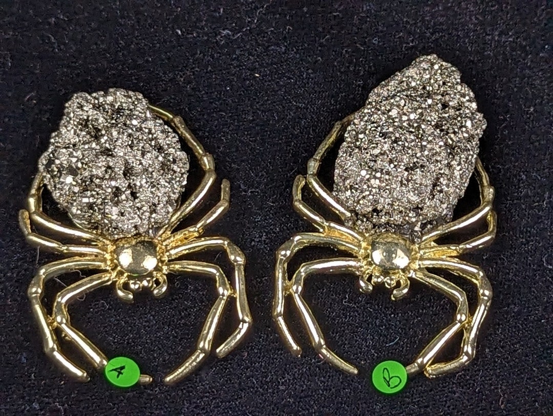 Pyrite Spider Figurines ~ Pyrite Specimen Spiders ~ Flashy Crystal ...