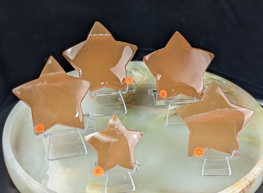 Honey Calcite Star ~ Hand Carved Crystal Star ~ Golden Calcite ~ Amber ...