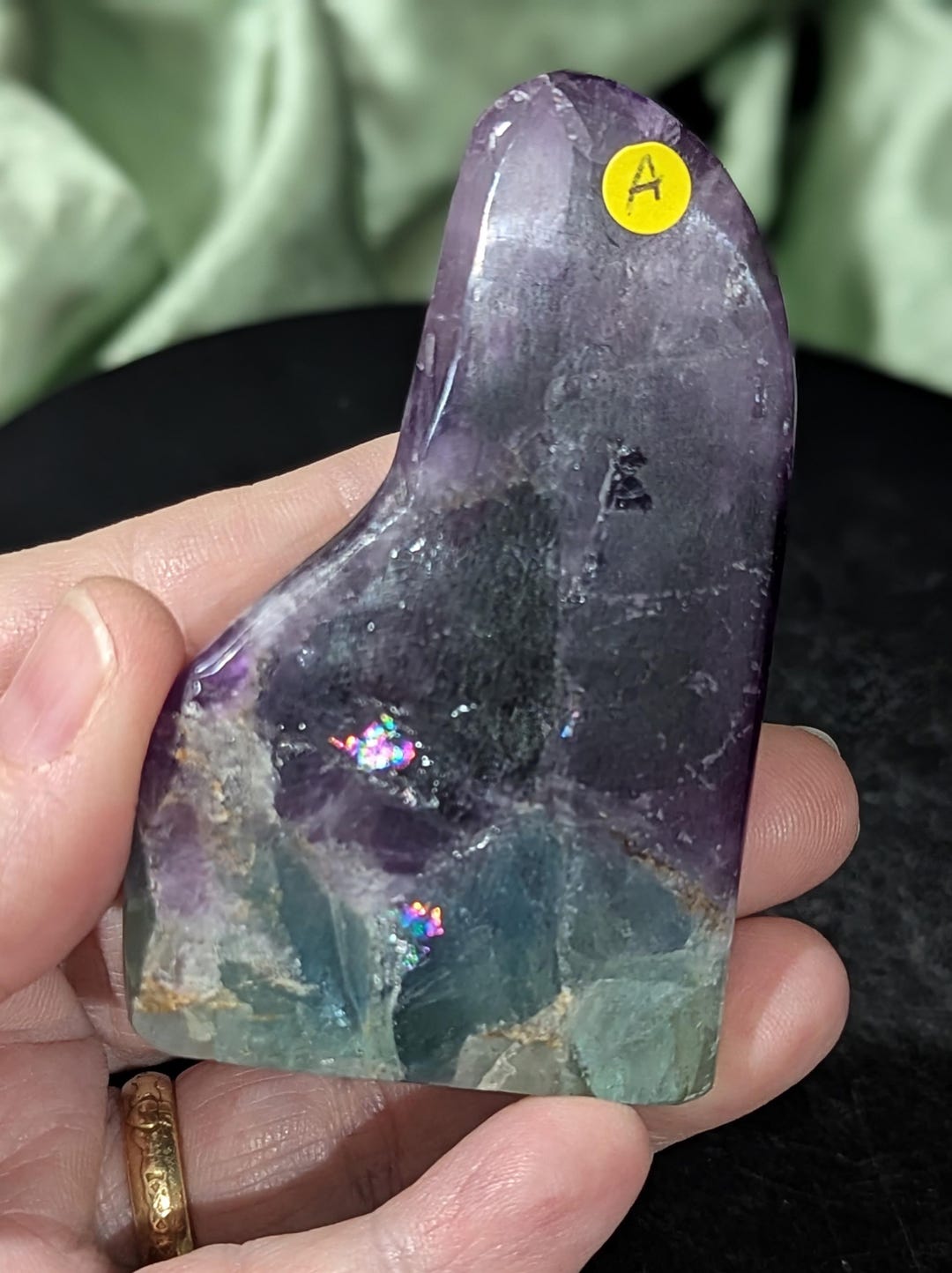 Fluorite Crystal Freeform ~ Hand Carved Polished Crystal Freeform - Etsy