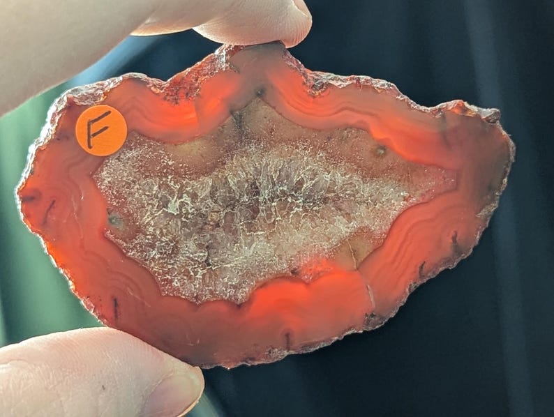 Natural Carnelian Raw Edged Slab ~ Carnelian Crystal Slab - Orange ...