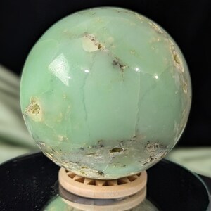 Chrysoprase Sphere Chrysoprase Crystal Ball Natural Chrysoprase Crystal ...