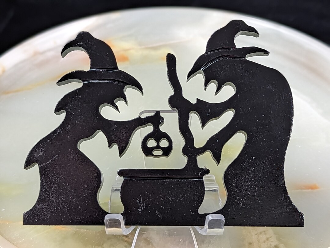Black Jade Witches With Cauldron Cooking a Pumpkin Head ~ Crystal Witch ...