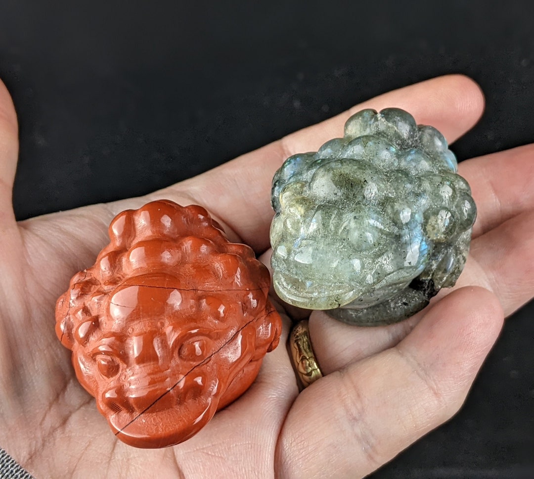 Feng Shui Money Frog Carvings Red Jasper Frog Labradorite - Etsy