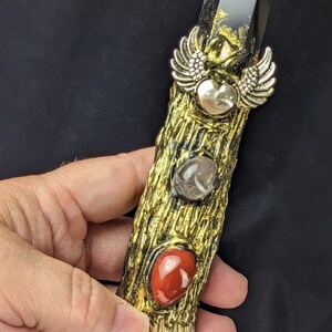 Crystal Point Altar Broom With Charms and Tumbles Protection Broom ...