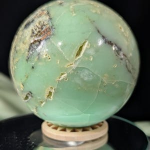 Chrysoprase Sphere Chrysoprase Crystal Ball Natural Chrysoprase Crystal ...