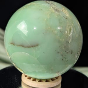 Chrysoprase Sphere Chrysoprase Crystal Ball Natural Chrysoprase Crystal ...