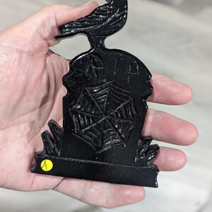 Natural Black Jade Raven on Tombstone Carving Halloween - Etsy