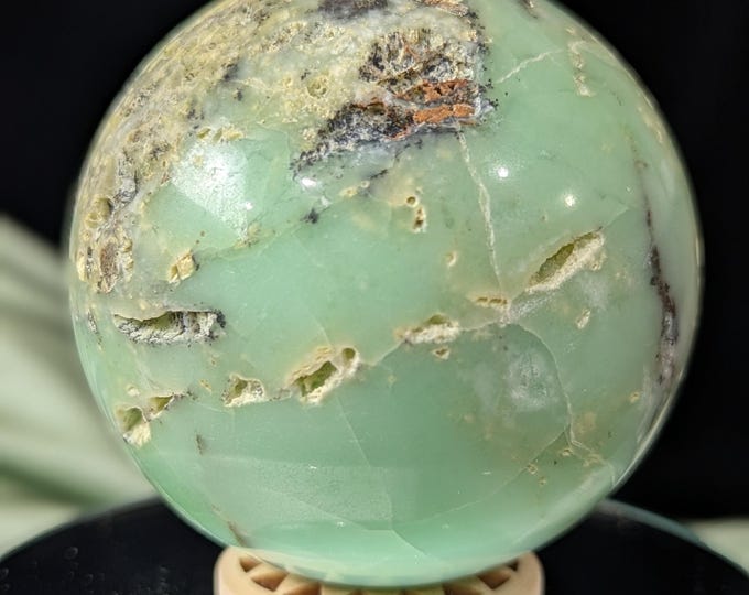 Chrysoprase Sphere ~ Chrysoprase Crystal Ball ~ Natural Chrysoprase ...