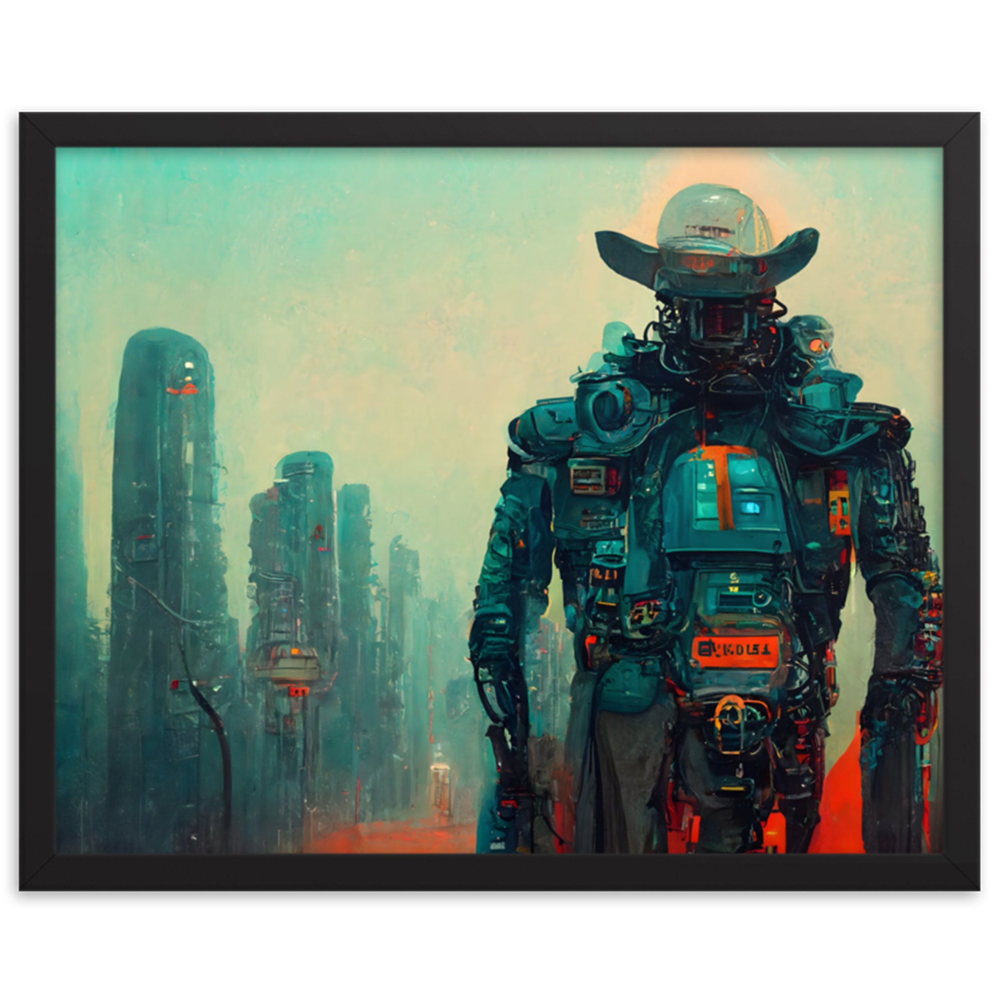 Abstract Robot Print - Etsy