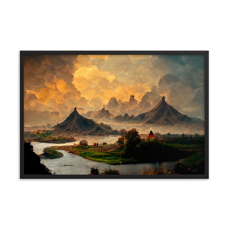 Catan Abstract Art Framed Wall Print for Book Shelf Wall - Etsy