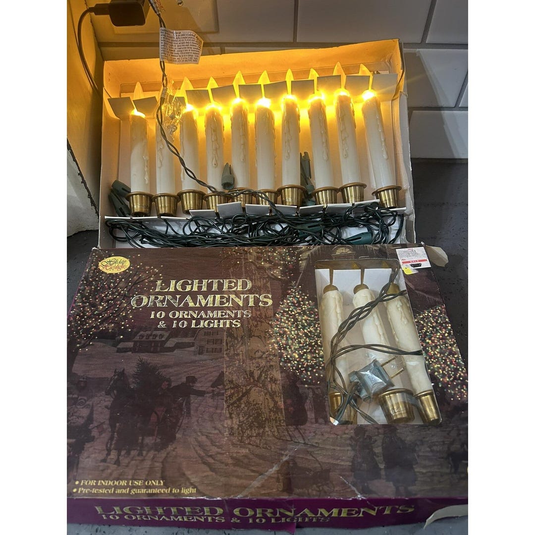 Vintage Deluxe Light Set Candles 10 Ct (2) Boxes Box Lot Christmas ...
