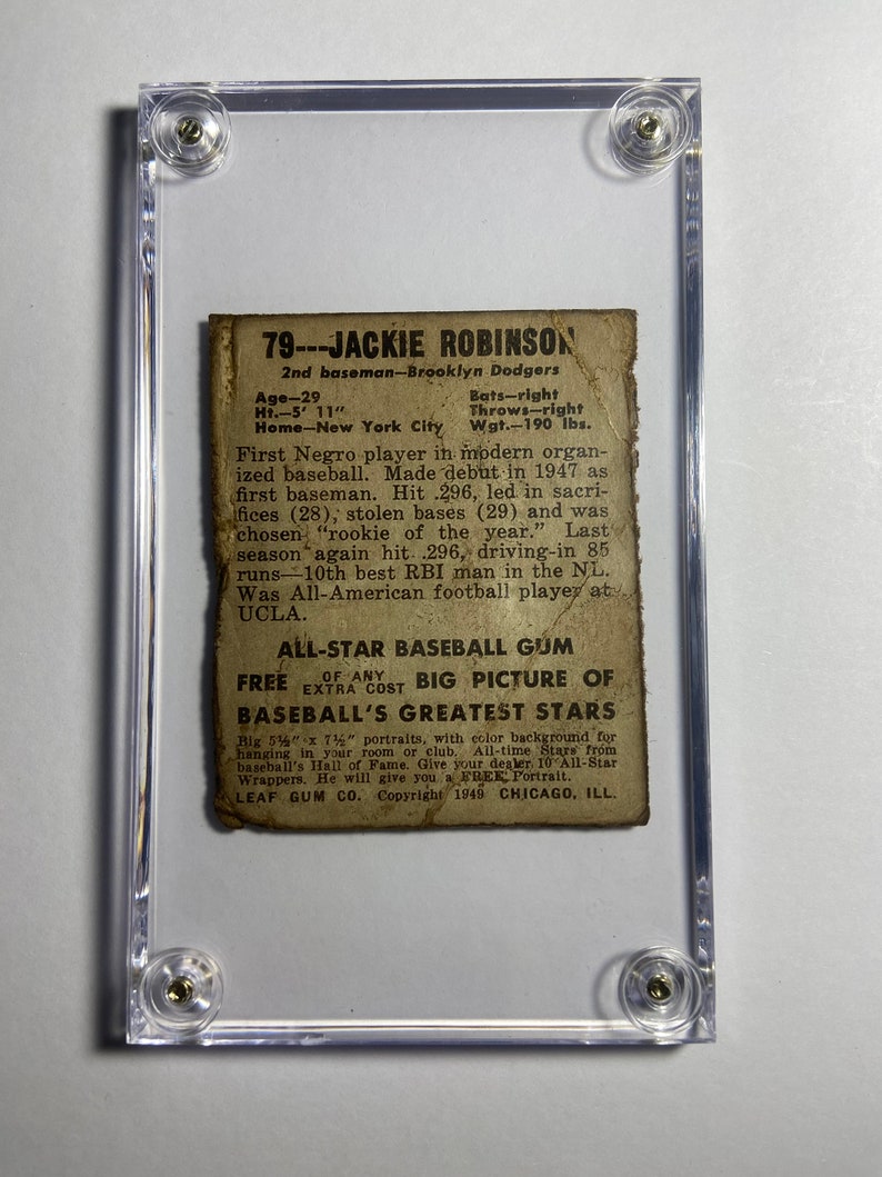 Jackie Robinson Baseball Card - Etsy