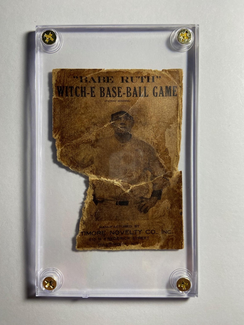 George Herman "babe" Ruth Baseball Card - Sent to St. Mary's Industrial ...