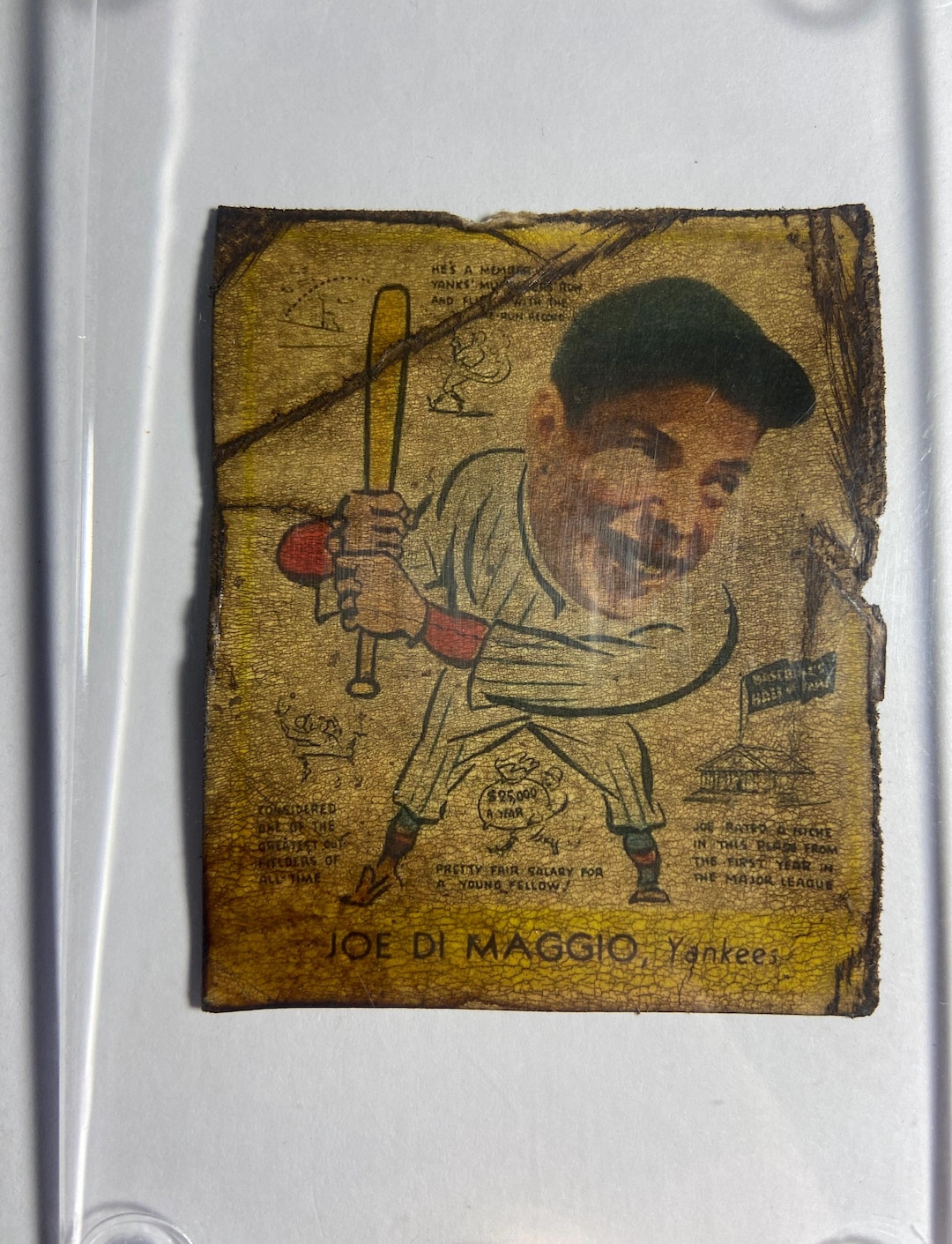 Joe Dimaggio - Baseball Card - Etsy
