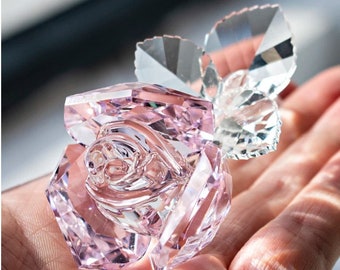 Crystal Glass Roses - Etsy UK
