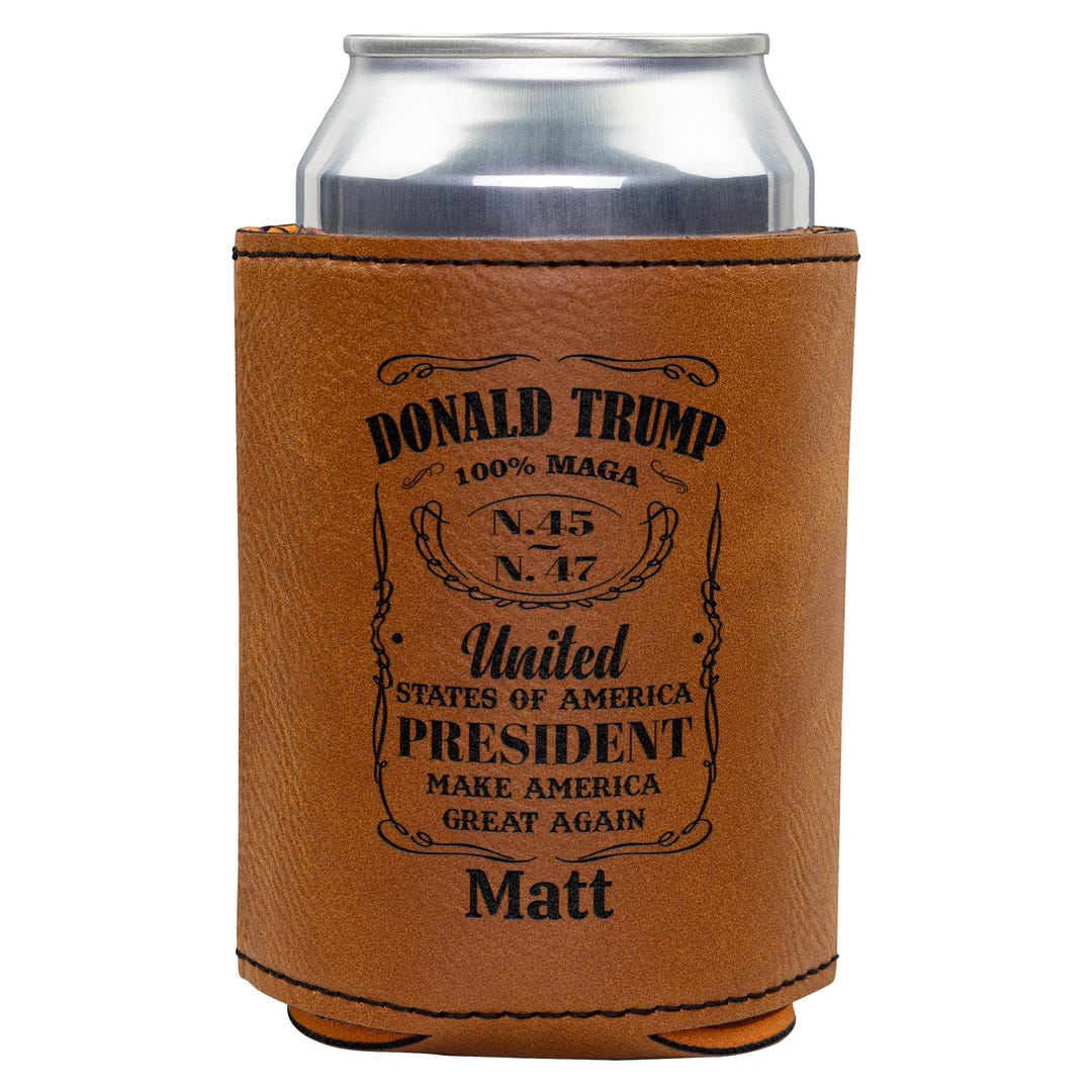 Personalized President Donald Trump 45 47 Whisky Label Leatherette ...