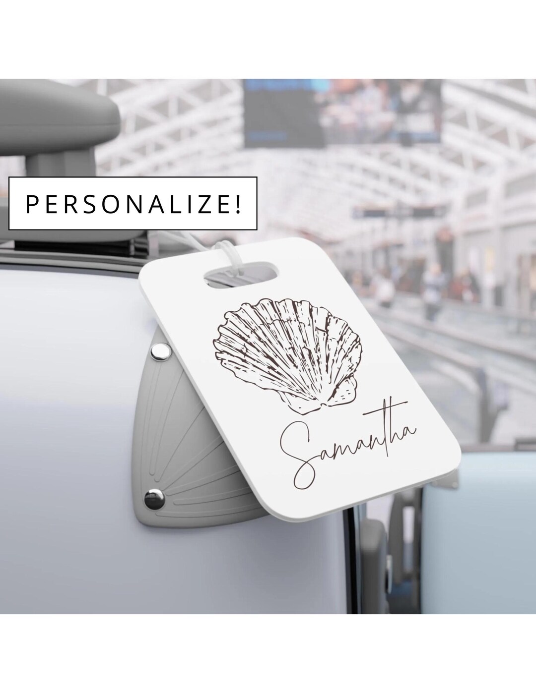 Seashells and Wedding Bells Luggage Tags, Customized Name Beach ...