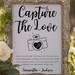 Capture the Love Wedding Sign, Disposable Camera Sign for Weddings ...