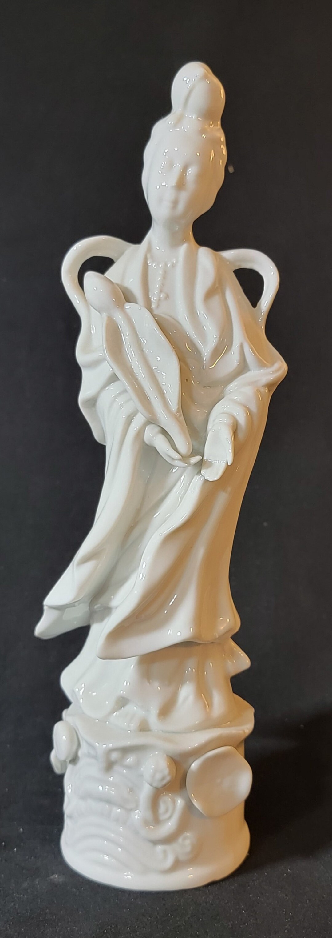 12" Tall Porcelain Geisha Statue HOMCO With Lotus Flower #1426 Glossy ...