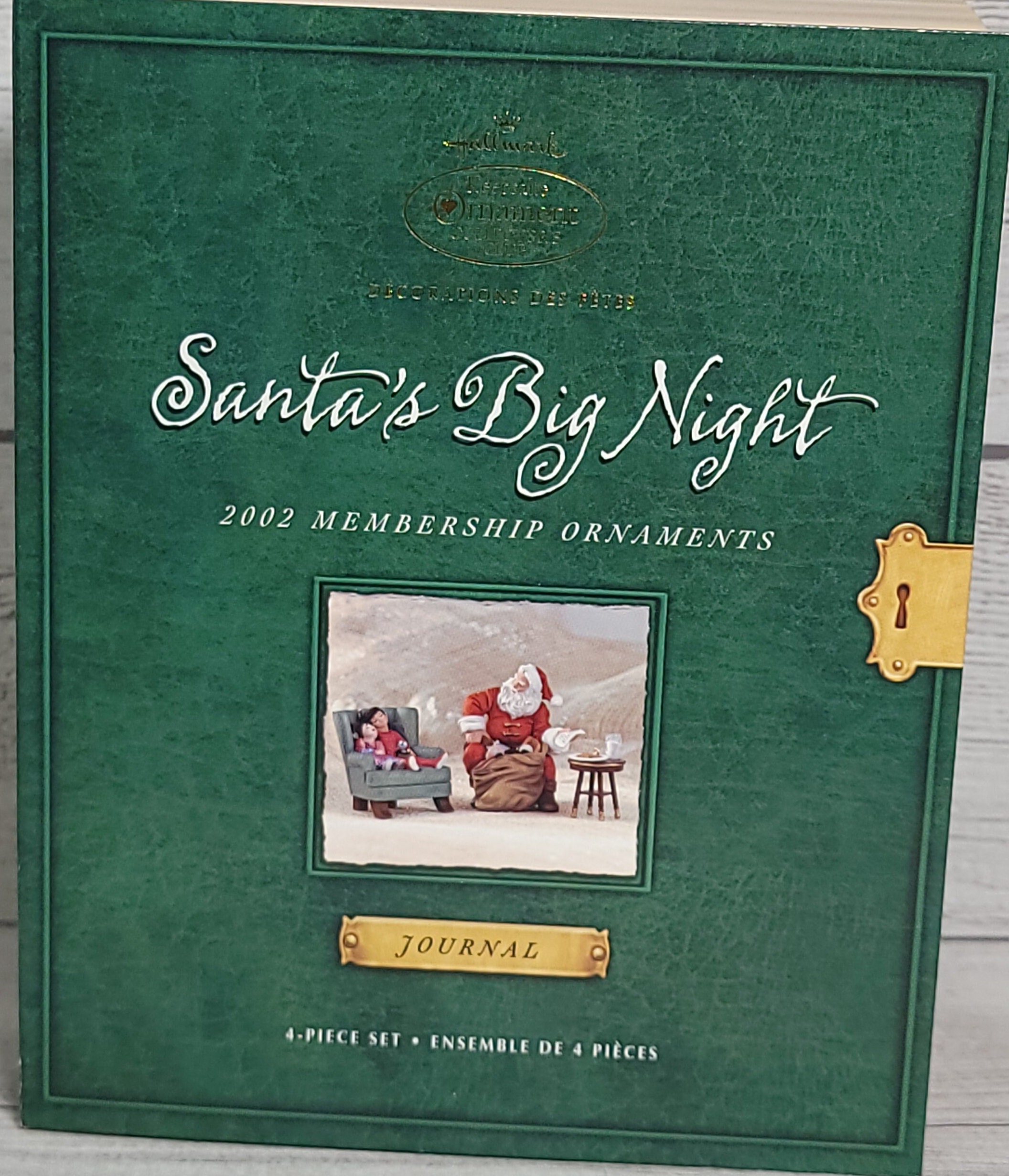 Hallmark Keepsake 2002 Membership Ornaments Santa's Big Night 4 Piece ...