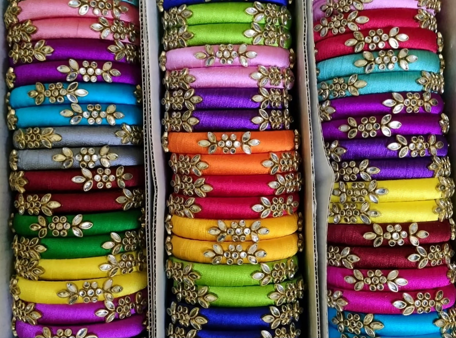 Silkthread Bangles/kundan Bangles/return Gift Bangles - Etsy
