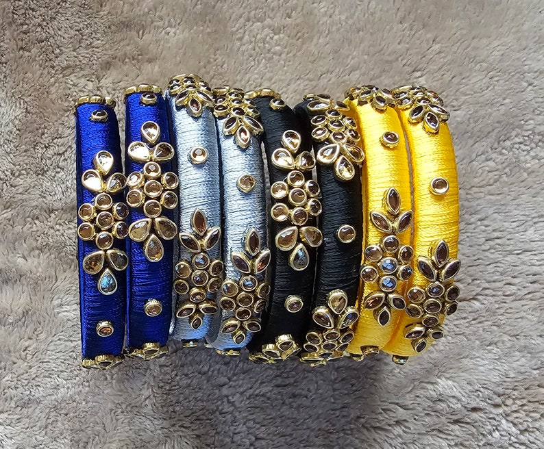 Silk Thread Bangles - Etsy